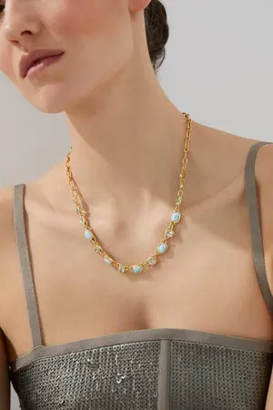Nadri Cabarete Multi Chain Collar Necklace