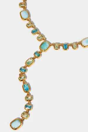 Nadri Cabarete Multi Stone Adjustable Y Necklace