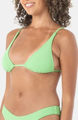 Roxy Haliewa Built Up Triangle Bikini Top - Vibrant Green
