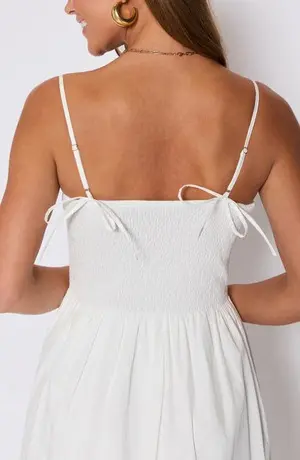 VICI Essential Smocked Cotton Midi Sundress