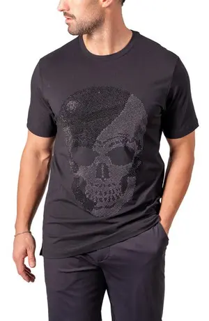 MACEOO Pixel Skull Graphic T-shirt