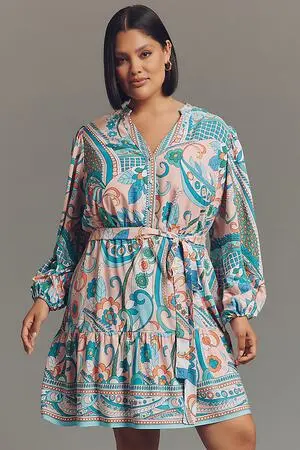 Adrianna Papell Plus Printed Mini Dress