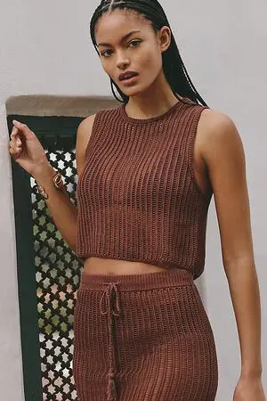 L*Space Sander Crochet Tank - Brown