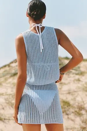 L*Space Sander Crochet Tank - Light Blue