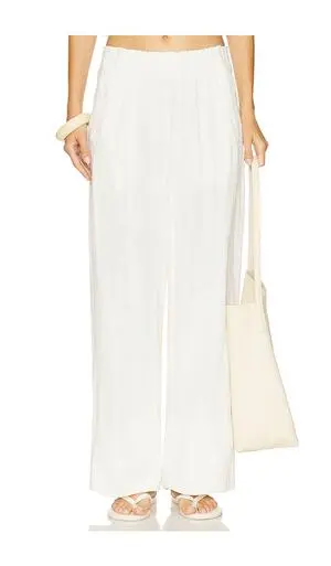 Free People Days End Linen Pull On Pant - Ivory