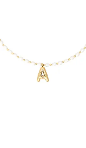 PETIT MOMENTS Dainty Ren Bubble Initial Necklace