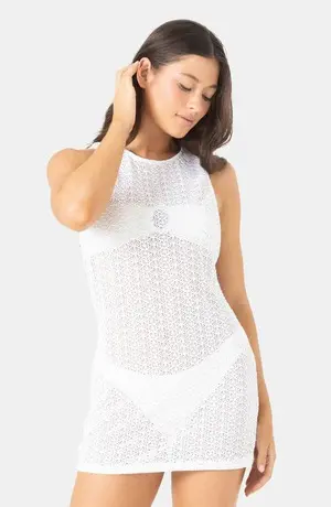 Roxy Open Stich Cover-up Minidress - White