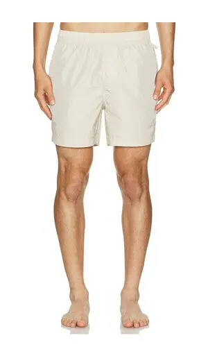 Onia Nylon Crinkle 5" Swim Trunk - Light Grey