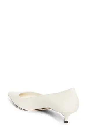 JIMMY CHOO Amelia Pointed-toe Kitten Heel Pumps - Latte