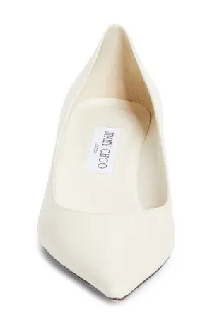 JIMMY CHOO Amelia Pointed-toe Kitten Heel Pumps - Latte