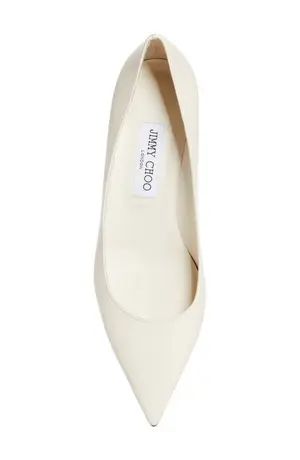 JIMMY CHOO Amelia Pointed-toe Kitten Heel Pumps - Latte