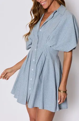 VICI Benson Pleated Shirtdress
