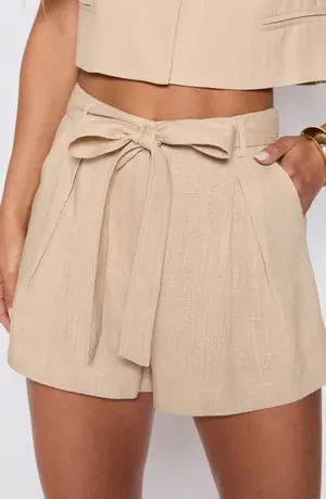 VICI Tailored Tie Waist Shorts
