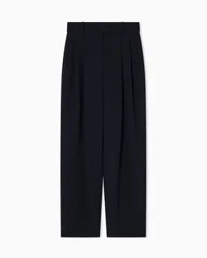 Giorgio Armani Double-pleat Virgin Wool Trousers