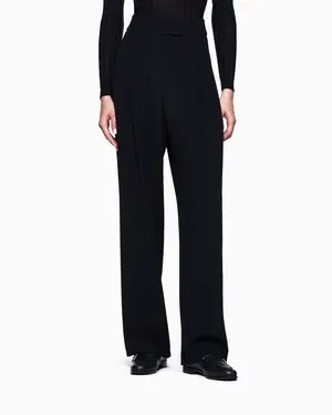 Giorgio Armani Double-pleat Virgin Wool Trousers