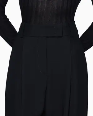 Giorgio Armani Double-pleat Virgin Wool Trousers