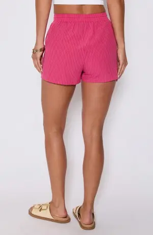 VICI Mara Striped Drawstring Waist Shorts
