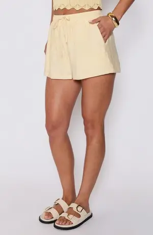 VICI Ellory Drawstring Shorts - Yellow