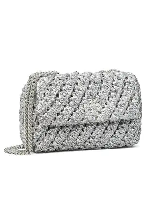 Tory Burch Kira Metallic Chevron Convertible Shoulder Bag
