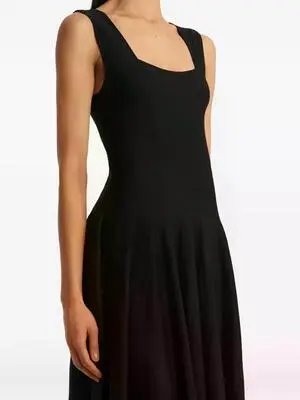 Khaite Jodie Sleeveless Square-neck Dress - Black