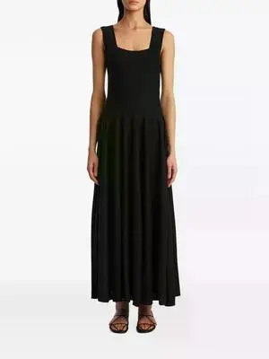 Khaite Jodie Sleeveless Square-neck Dress - Black