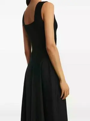 Khaite Jodie Sleeveless Square-neck Dress - Black