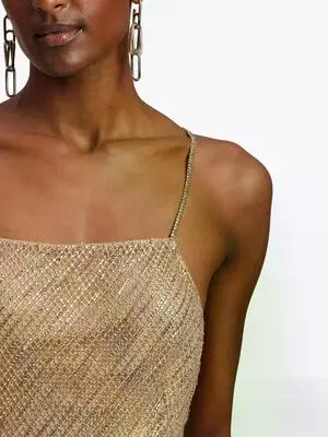 Ralph Lauren Metallic Mesh Slip Dress