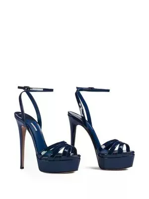 LE SILLA 140mm Lola Strappy Sandals - Blue