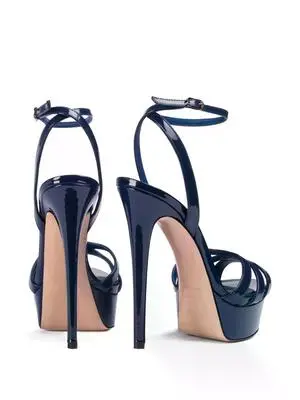 LE SILLA 140mm Lola Strappy Sandals - Blue