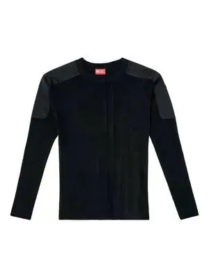 DIESEL® K-martin Ribbed Long-sleeve Sweater - Black