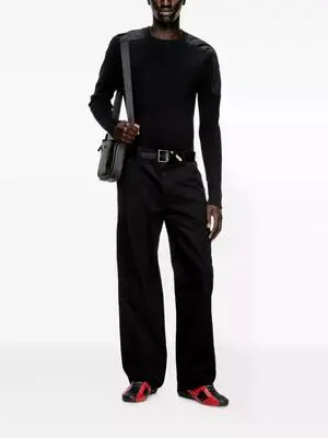 DIESEL® K-martin Ribbed Long-sleeve Sweater - Black