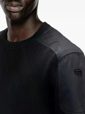 DIESEL® K-martin Ribbed Long-sleeve Sweater - Black
