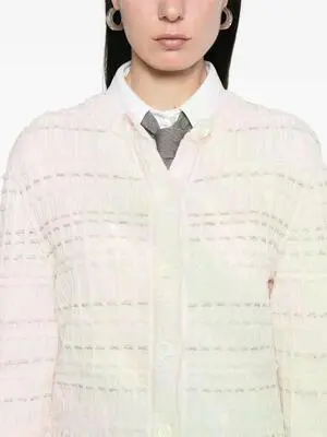 Thom Browne Seersucker Cotton Cardigan