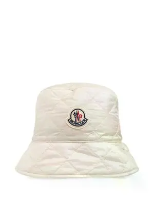 Moncler Quilted Bucket Hat - Neutrals