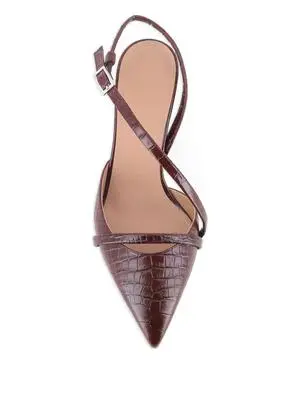 MALONE SOULIERS 70mm Valeria Crocodile-embossed Pumps