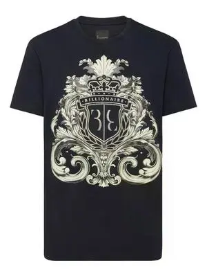 BILLIONAIRE Crest-print T-shirt - Blue