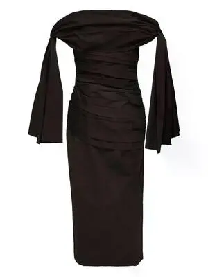 Carolina Herrera Ruched Off-shoulder Dress