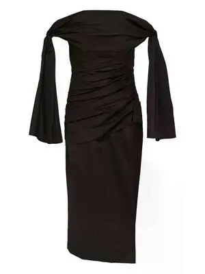 Carolina Herrera Ruched Off-shoulder Dress