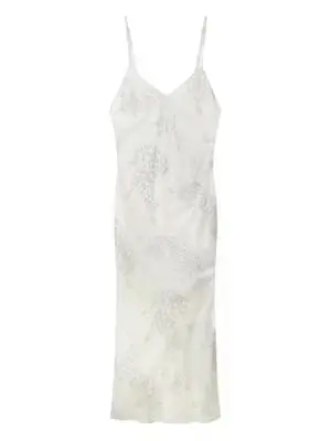 Stella McCartney Leopard-pattern Sleeveless Dress - White