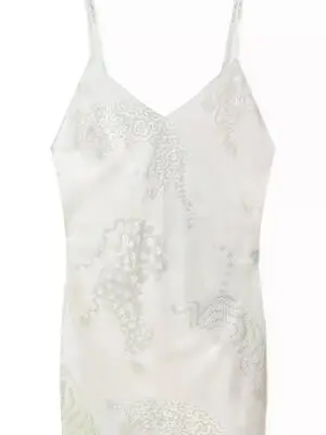 Stella McCartney Leopard-pattern Sleeveless Dress - White