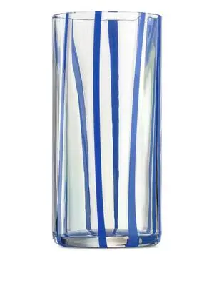 NASONMORETTI Cyrcus Striped Glass Highball - Blue