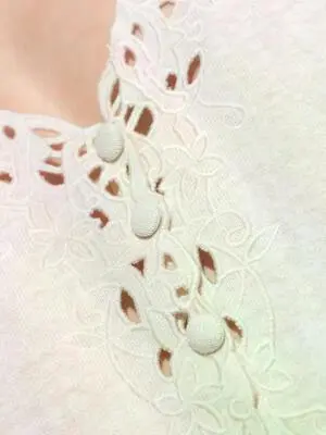Cult Gaia Embroidered Button-front Top