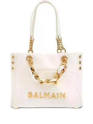 Balmain 1945 Small Logo-embellished Tote - Neutrals