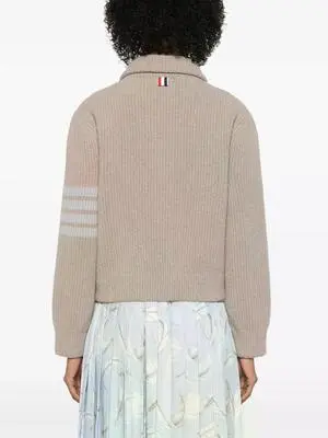 Thom Browne 4-bar Stripes Tuck Ribbed Bomber Jacket