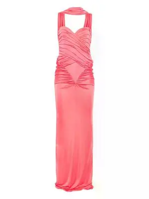 THE NEW ARRIVALS ILKYAZ OZEL Off-shoulder Dress - Pink