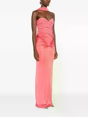 THE NEW ARRIVALS ILKYAZ OZEL Off-shoulder Dress - Pink