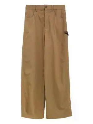Loewe Logo-patch Trousers - Neutrals