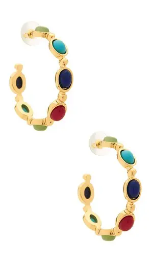 PETIT MOMENTS Large Bari Hoop Earrings - Multi