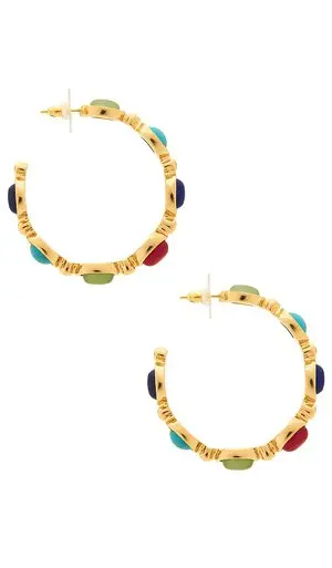 PETIT MOMENTS Large Bari Hoop Earrings - Multi