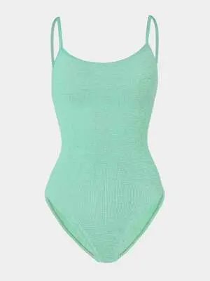 Hunza G Pamela One Piece Swimsuit - Metallic Mint
